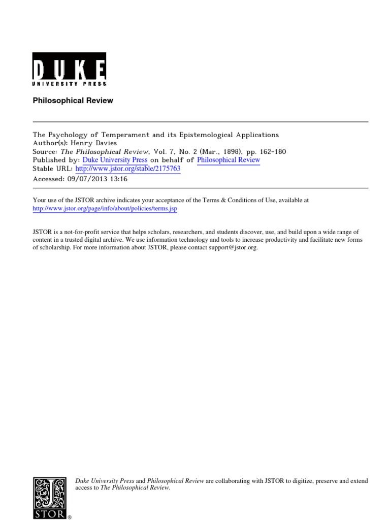 Duke University Press Philosophical Review | PDF | Mind | Psychology