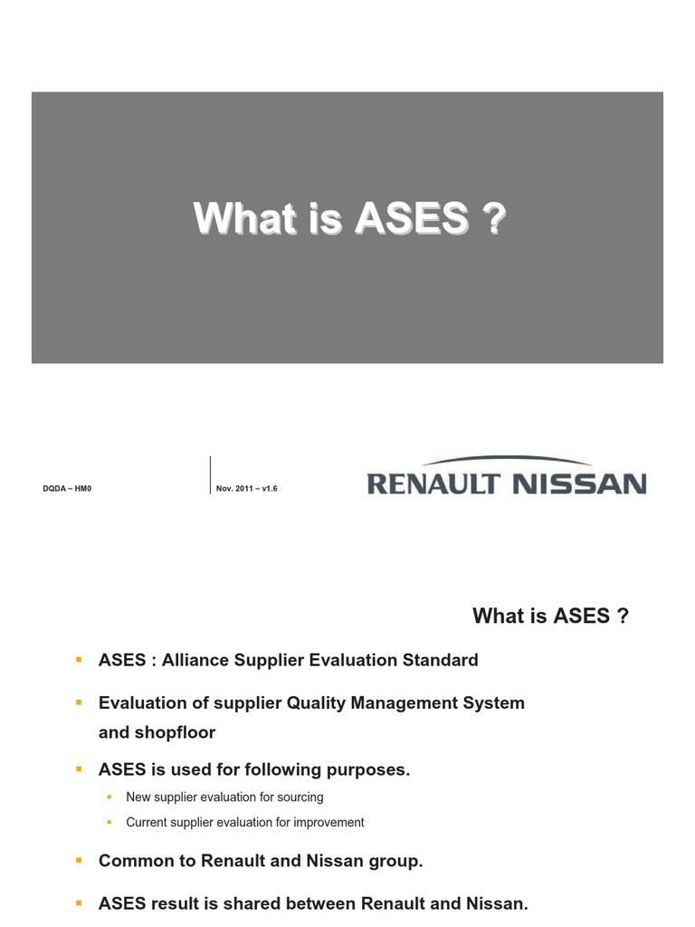What Is ASES PDF | PDF | Quality Management | Evaluation