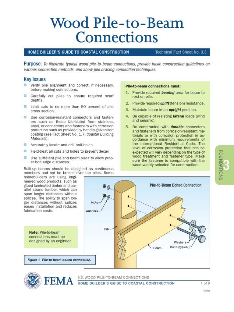 Wood Pile to Beam Connections | Deep Foundation | Screw