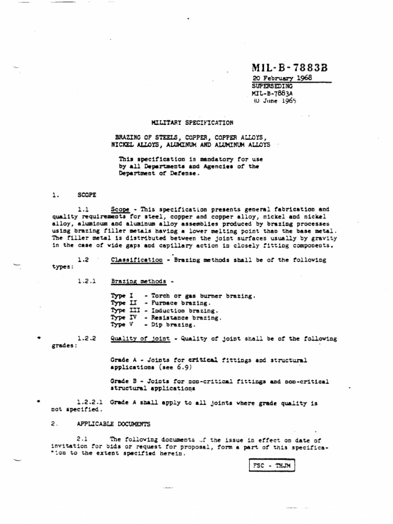 Mil B 7883 | PDF | Industries | Metalworking