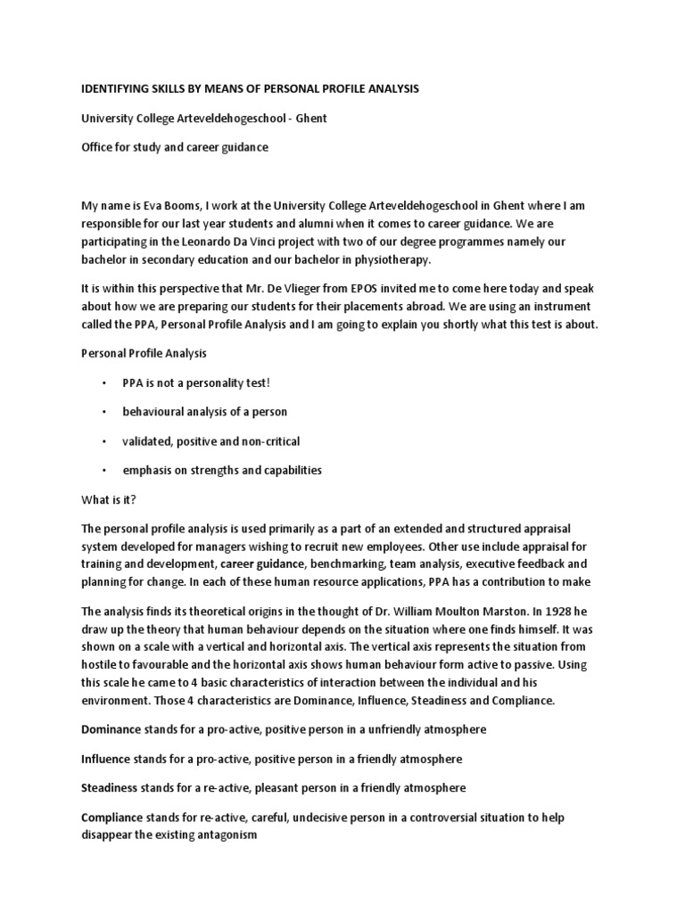 Identifying Skills by Means of Personal Profile Analysis.docx ...