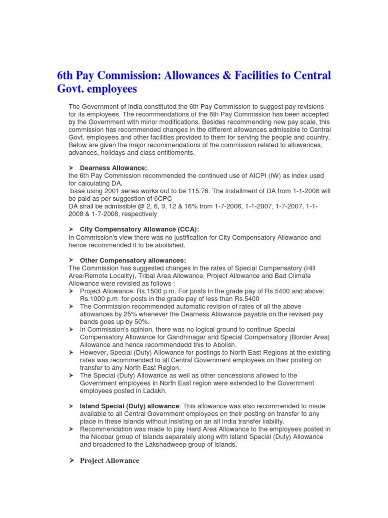 6cpc Allowances | PDF