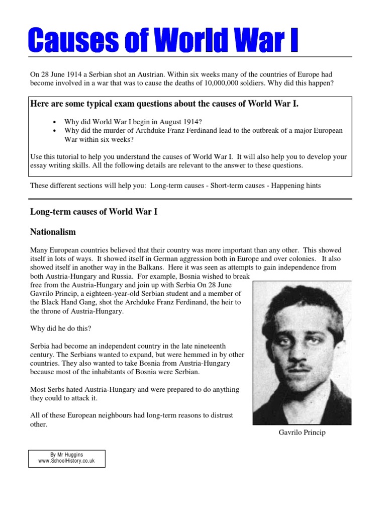 Causes of World War One Details.pdf | German Empire | Austria Hungary