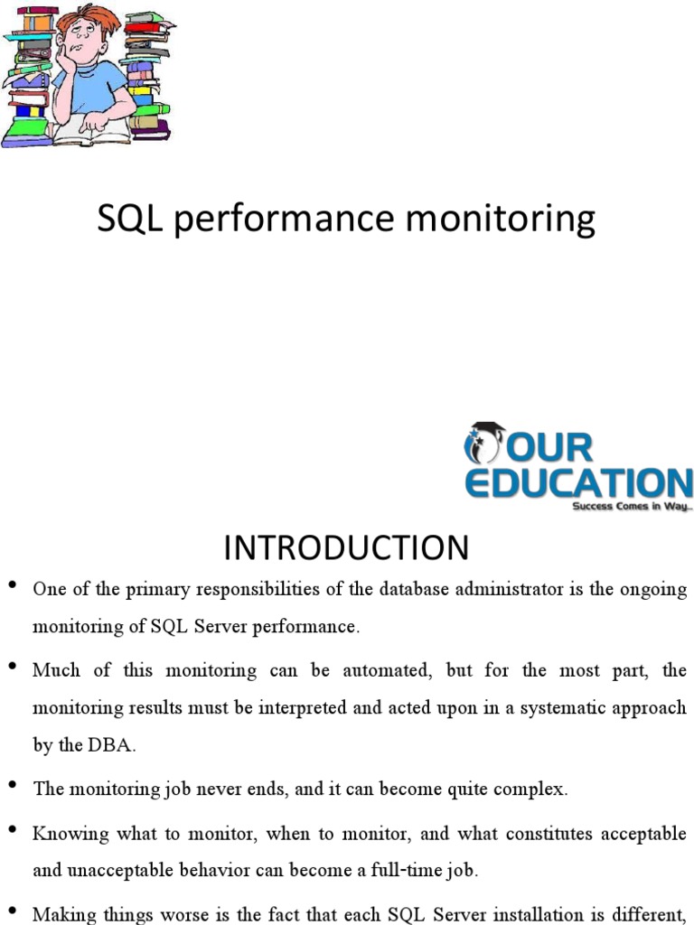 Monitoring SQL Server Performance | PDF | Microsoft Sql Server | Databases