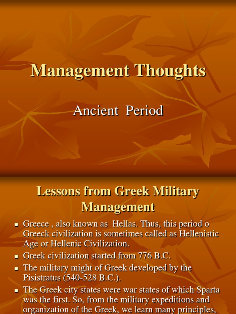 Ancient Management Thought 2 | PDF | Roman Empire | Ancient Rome