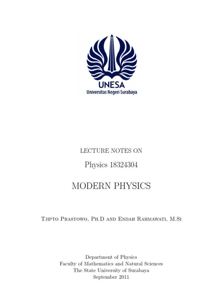 Modern Physics Lecture Notes | PDF | Special Relativity | Spacetime