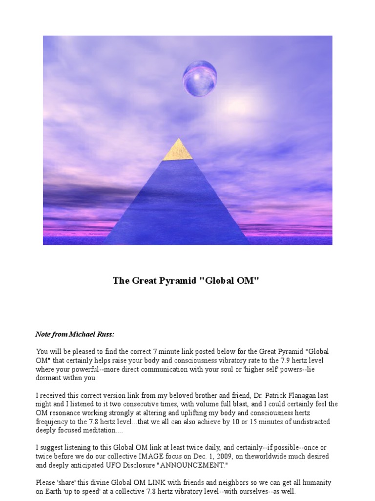 The Great Pyramid Global OM | PDF | Hertz | Sun