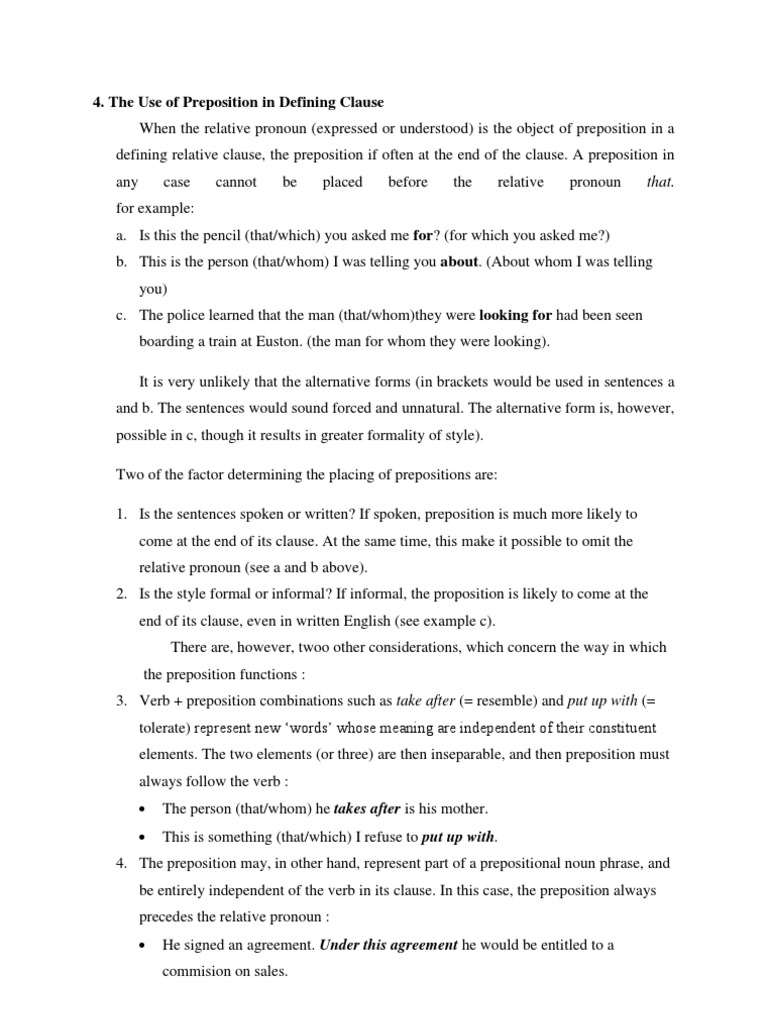 Addition For Grammar | PDF | Preposition And Postposition | Clause