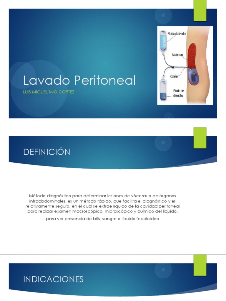 Lavado Peritoneal | PDF | Lesión | Medicina CLINICA
