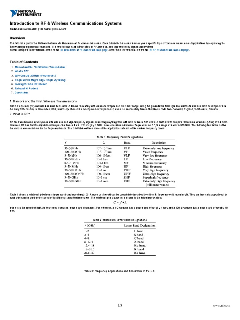 NI Tutorial 3541 en | PDF | Wavelength | Frequency