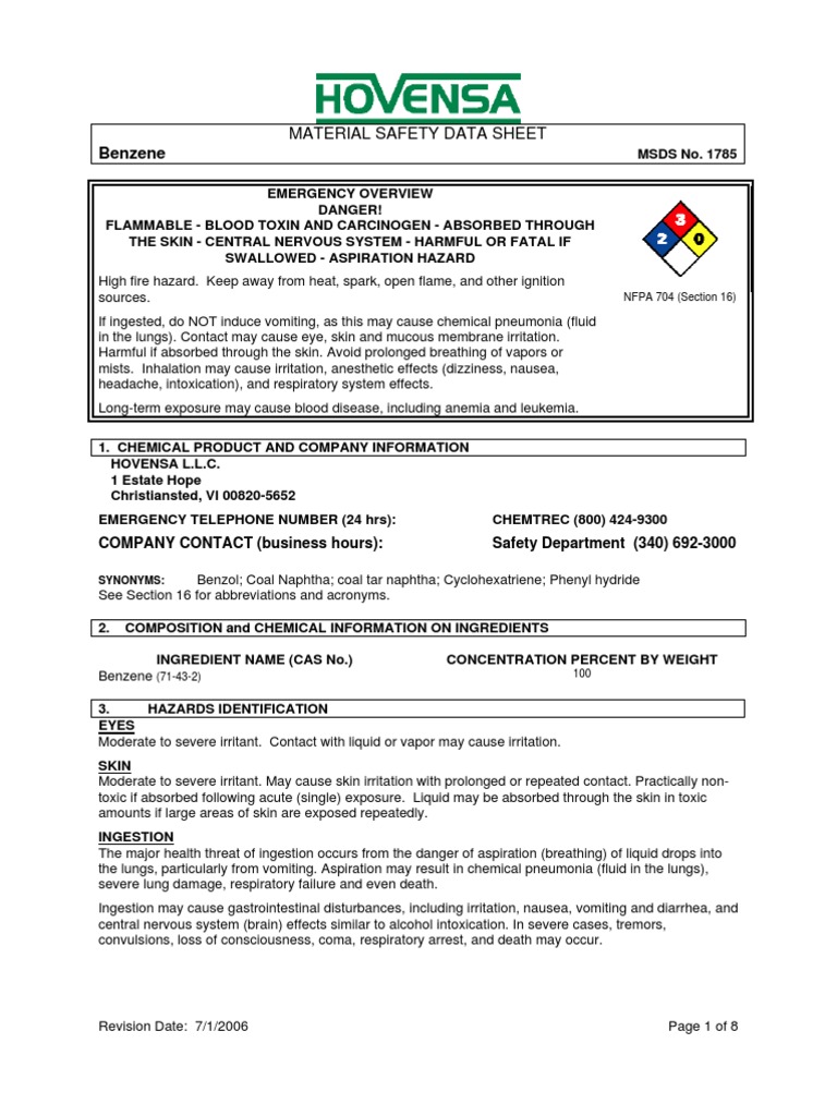 msds benzena | Firefighting | Benzene