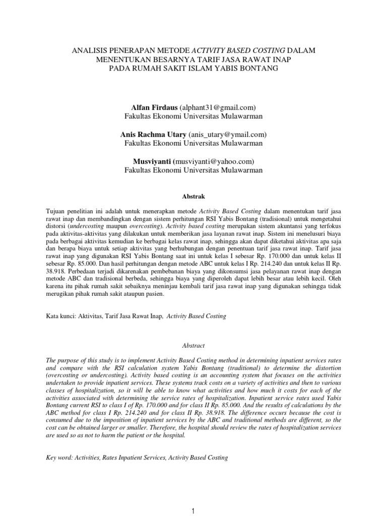 Alfan Firdaus - Jurnal Analisis Penerapan Metode ABC Dalam Menentukan ...