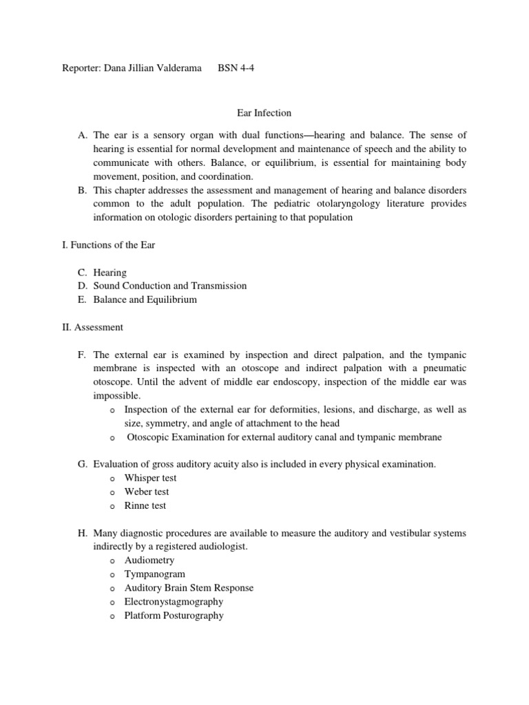 Ear Infection Pdf Ear Hearing