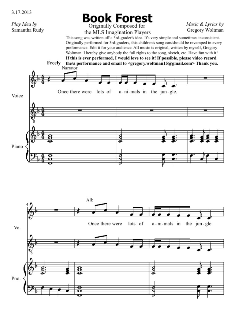 Book Forest: Originally Composed For The MLS Imagination Players | PDF ...