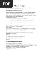 SAP MM Movement Types Overview | PDF | Warehouse | Inventory