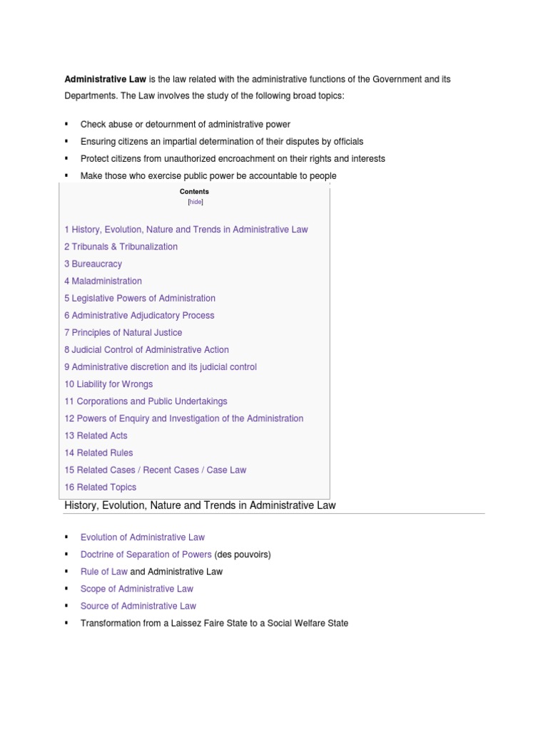 Administrative Law Notes | PDF | Administrative Law | Rule Of Law