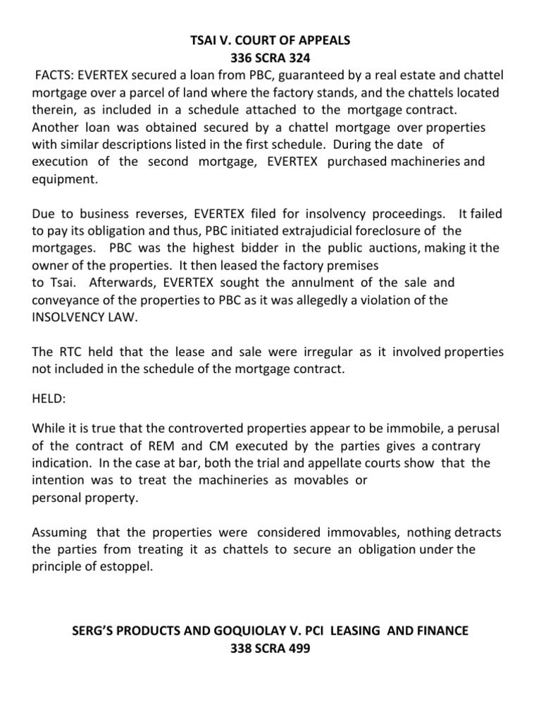 Property Digests 1 | PDF | Mortgage Law | Foreclosure