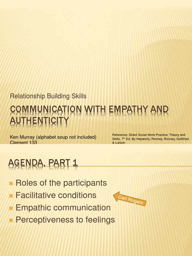 Communication With Empathy and Authenticity | PDF | Empathy ...