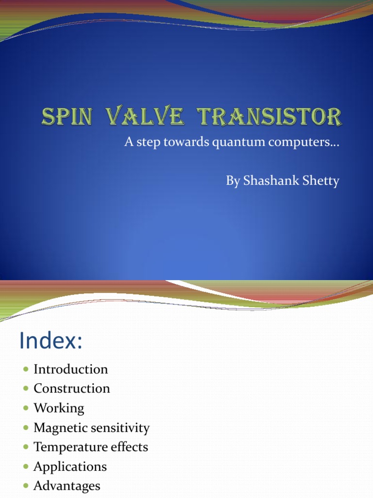 Spin Valve Transistor Insights | PDF | Spin (Physics) | Electric Current