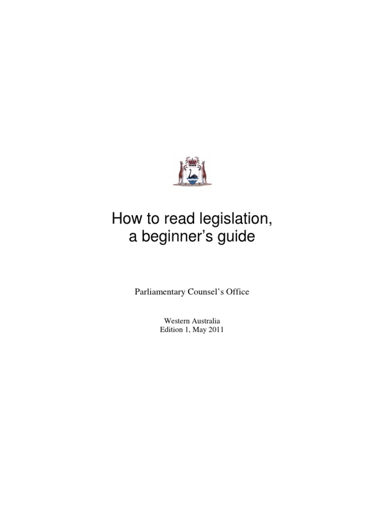 How To Read Legislation | PDF | Statutory Interpretation | Common Law