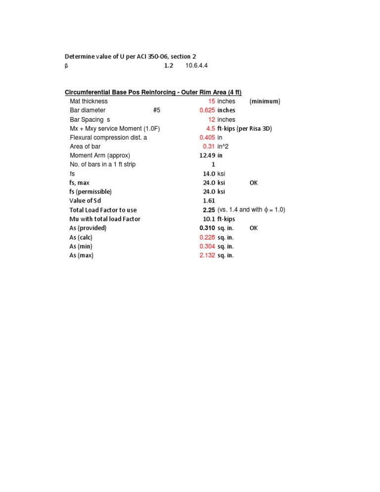 ACI 350 Example | PDF