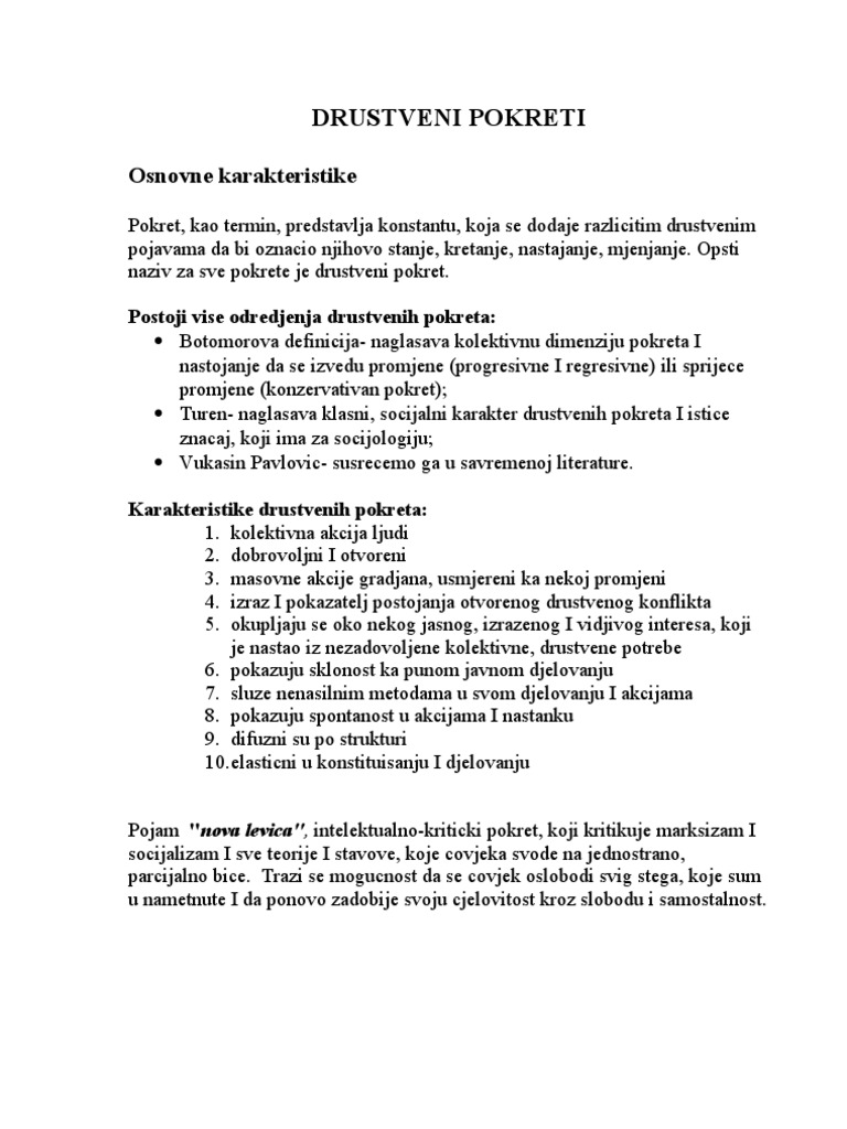 Drustveni Pokreti | PDF