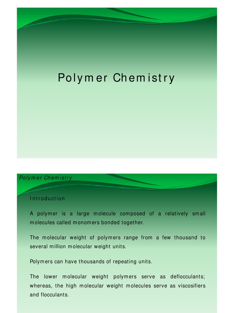 Polymers Chemistry | PDF | Polymers | Molecules