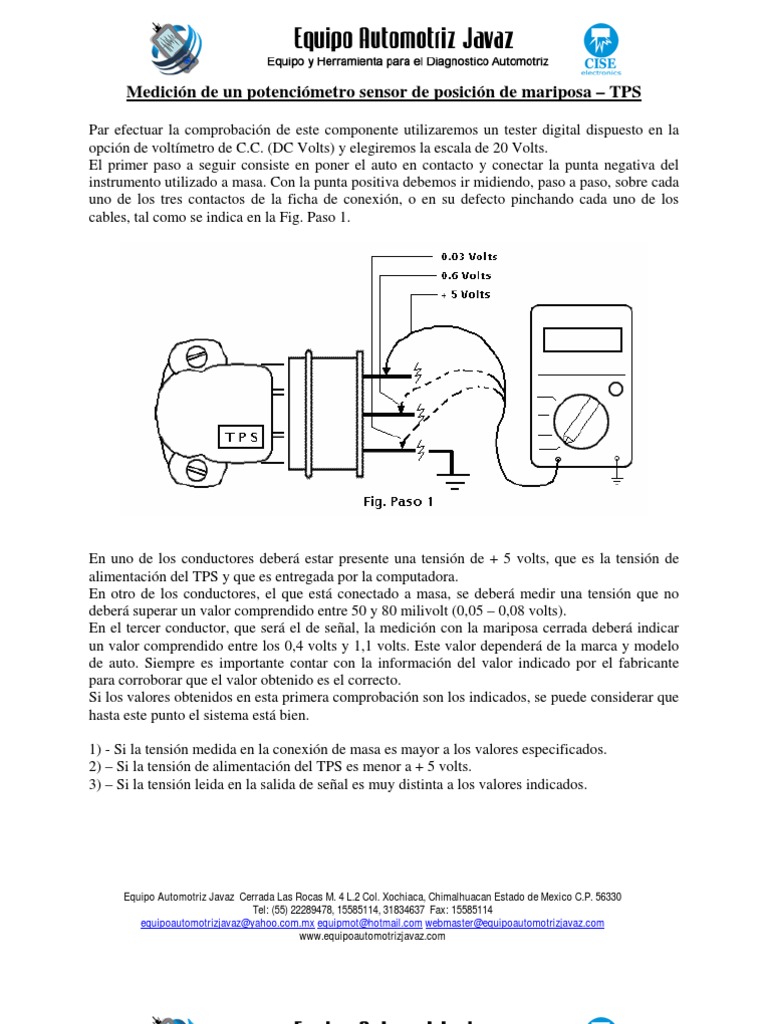 Como Probar Sensor - TPS | PDF | Voltio | voltaje