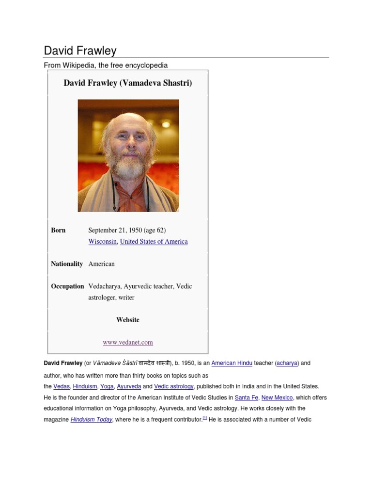 David Frawley | PDF | Indian Religions | Spirituality
