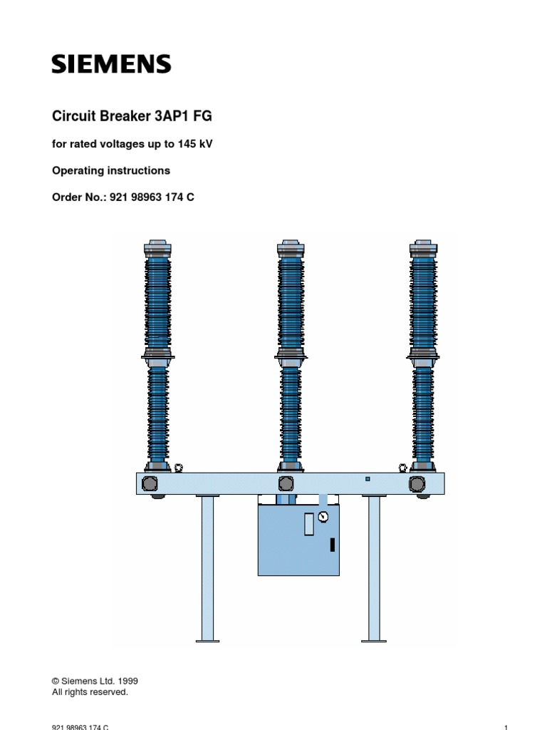 Upto 145kV 40ka 3150A Operating Manual | PDF | Screw | Switch