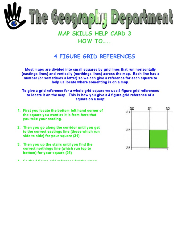 How To... Use 4 Figure Grid Referencs | PDF | Teaching Methods & Materials