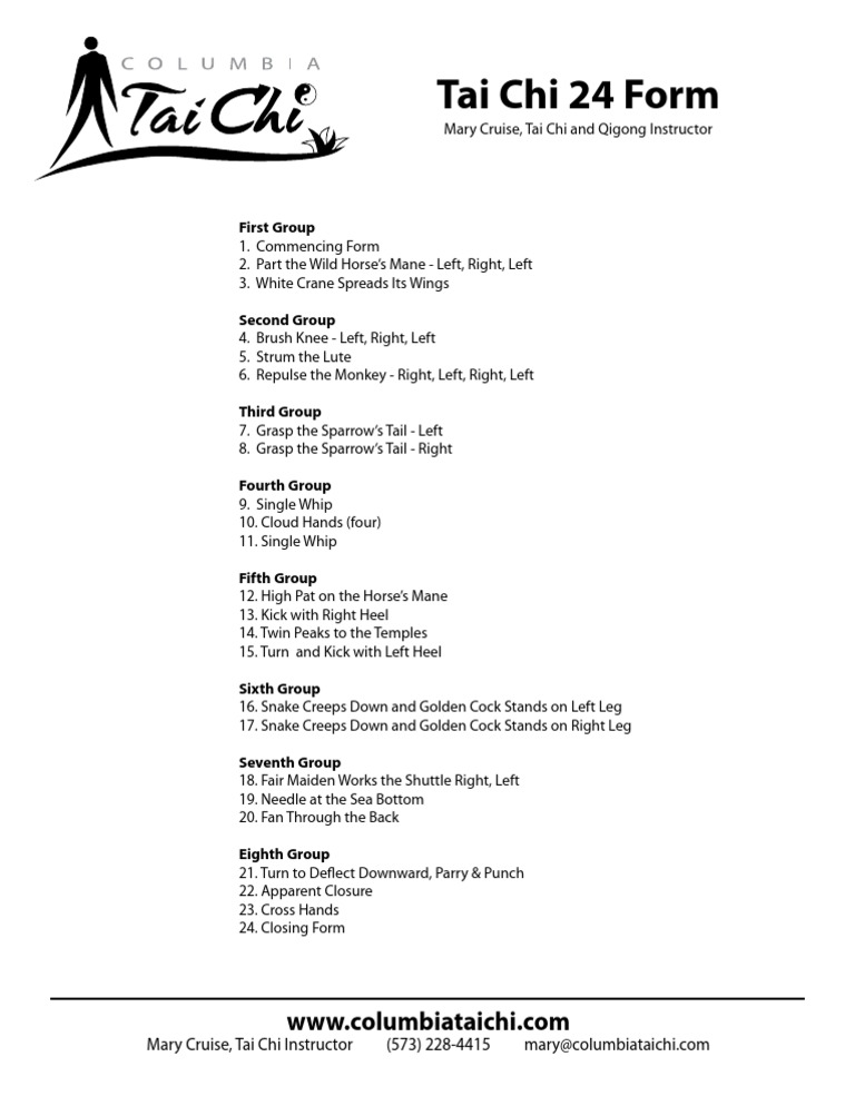 Tai Chi 24 Form | PDF