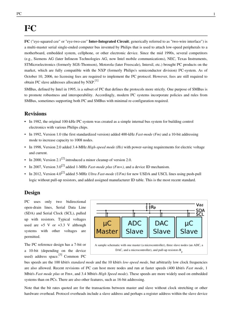 I2c PDF | PDF | Digital Electronics | Digital Technology