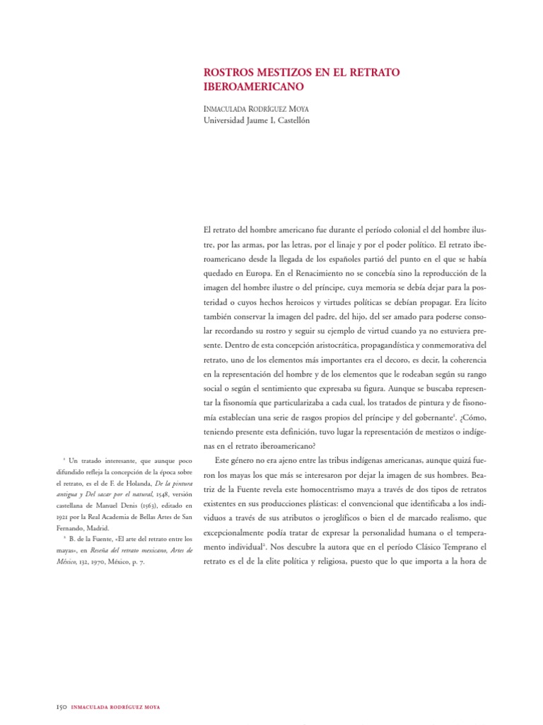 America Mestiza 13 Rostros | PDF | Retrato | Nueva españa