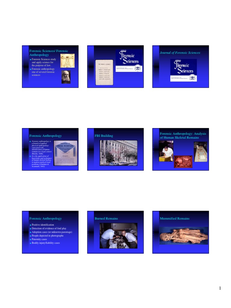 Forensic Anthropology: Analysis of Human Skeletal Remains | PDF