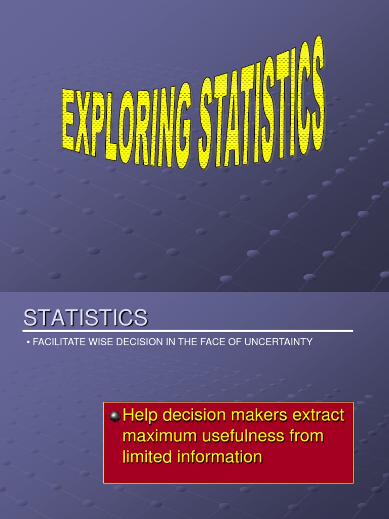 Exploring Statistics | PDF