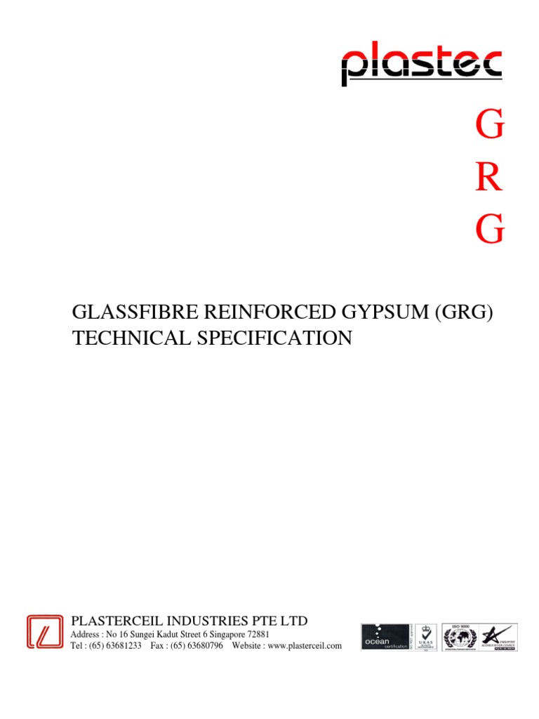 GRG Technical Specification Overview | PDF | Fiberglass | Specification ...