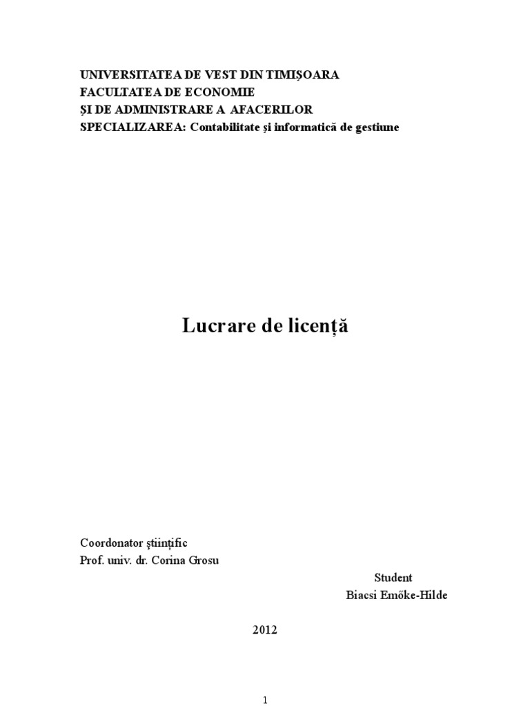 Lucrare de Licenta | PDF