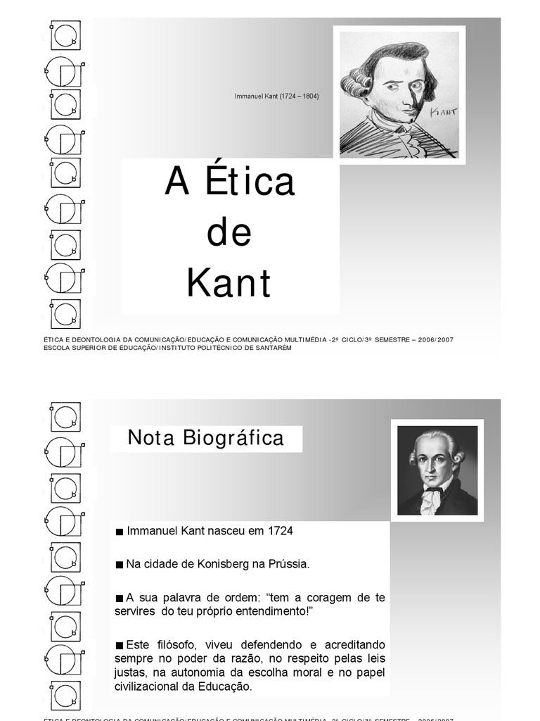 Ética de Kant | PDF | Immanuel Kant | Moralidade