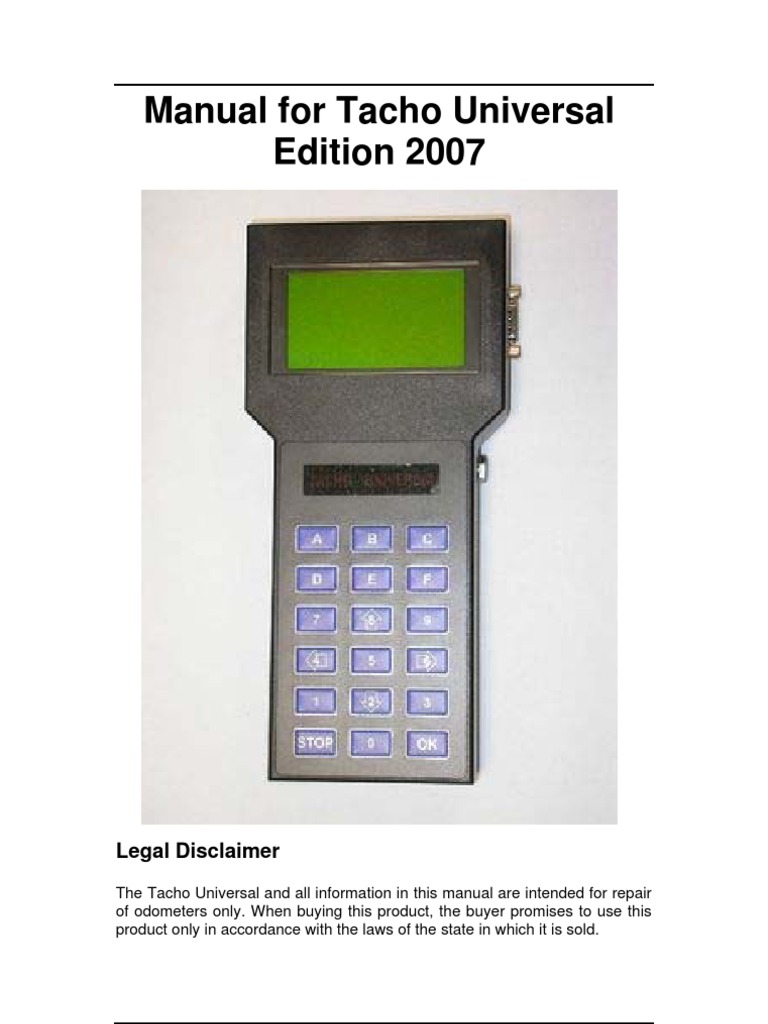 !!!tacho Universal!!! | PDF | Menu (Computing) | Menu