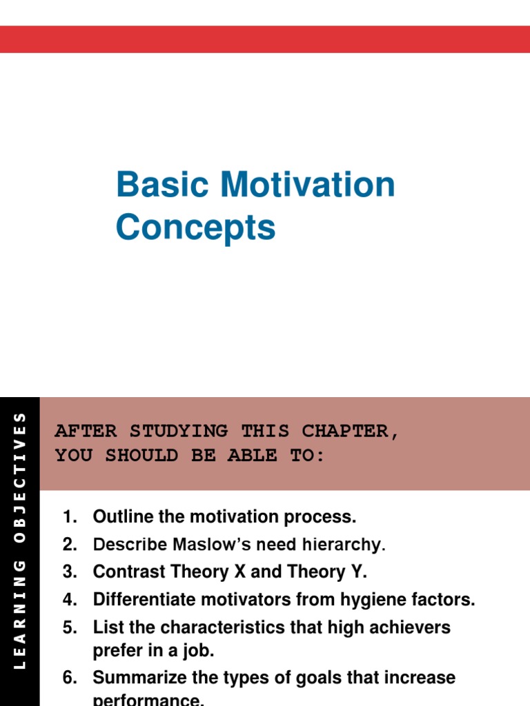 Basic Motivation Concepts | PDF | Motivation | Motivational