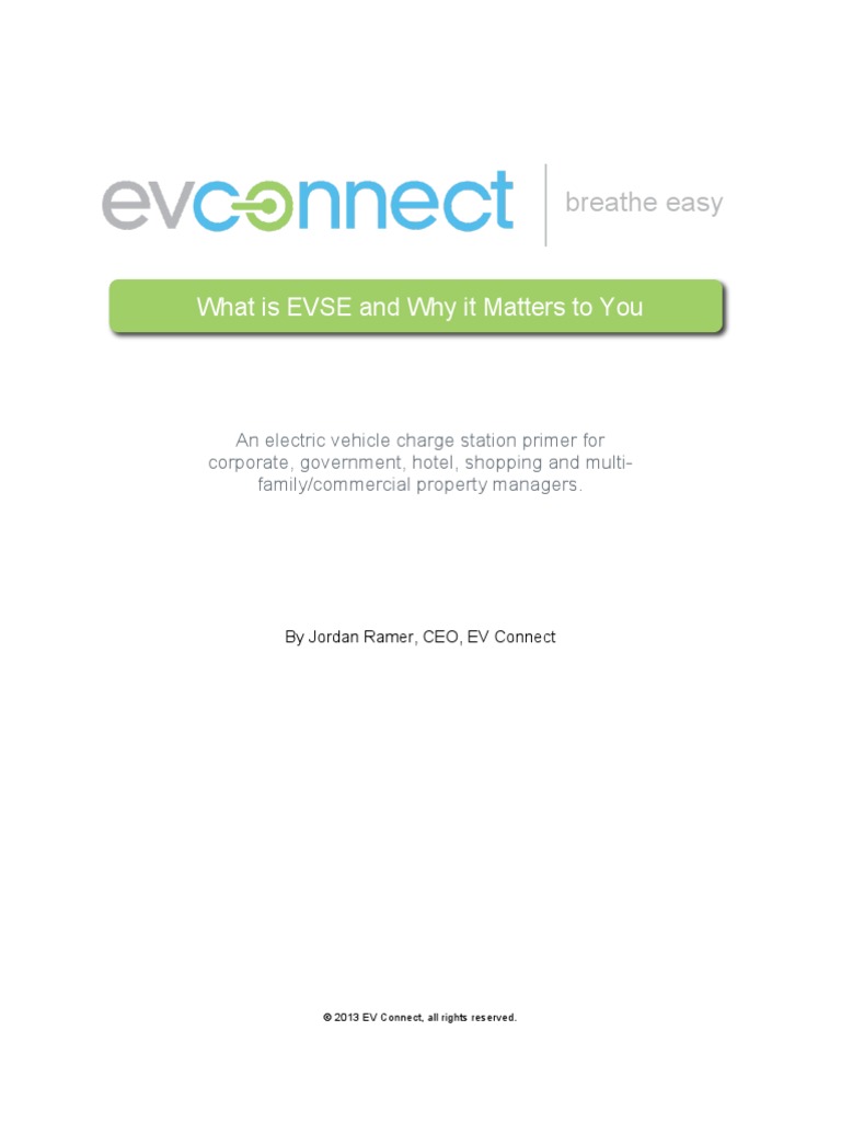 EV Connect What Is EVSE White Paper | PDF | Battery Charger | Electric ...