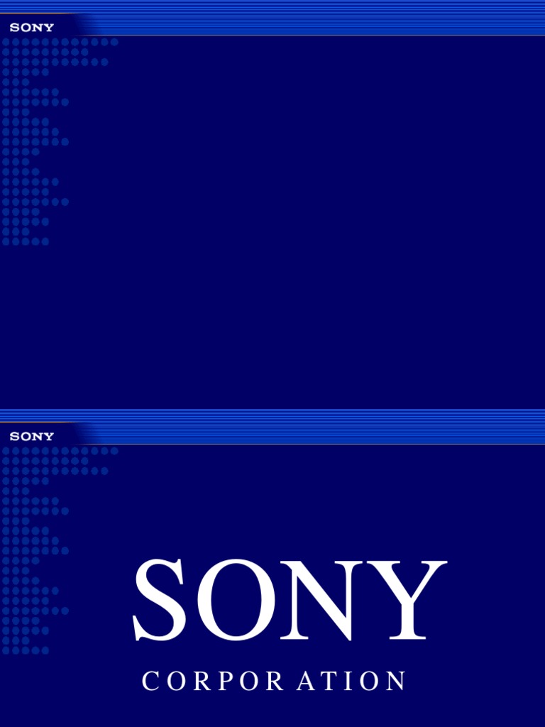 Sony Corporation | PDF | Sony | Media Technology