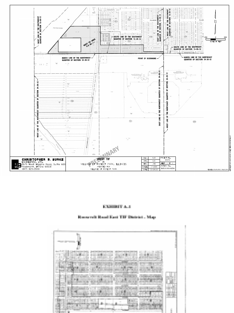 Roosevelt Road East TIF District Map | PDF | Science & Mathematics