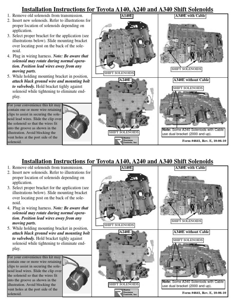Transmision A140e | PDF | Technology & Engineering
