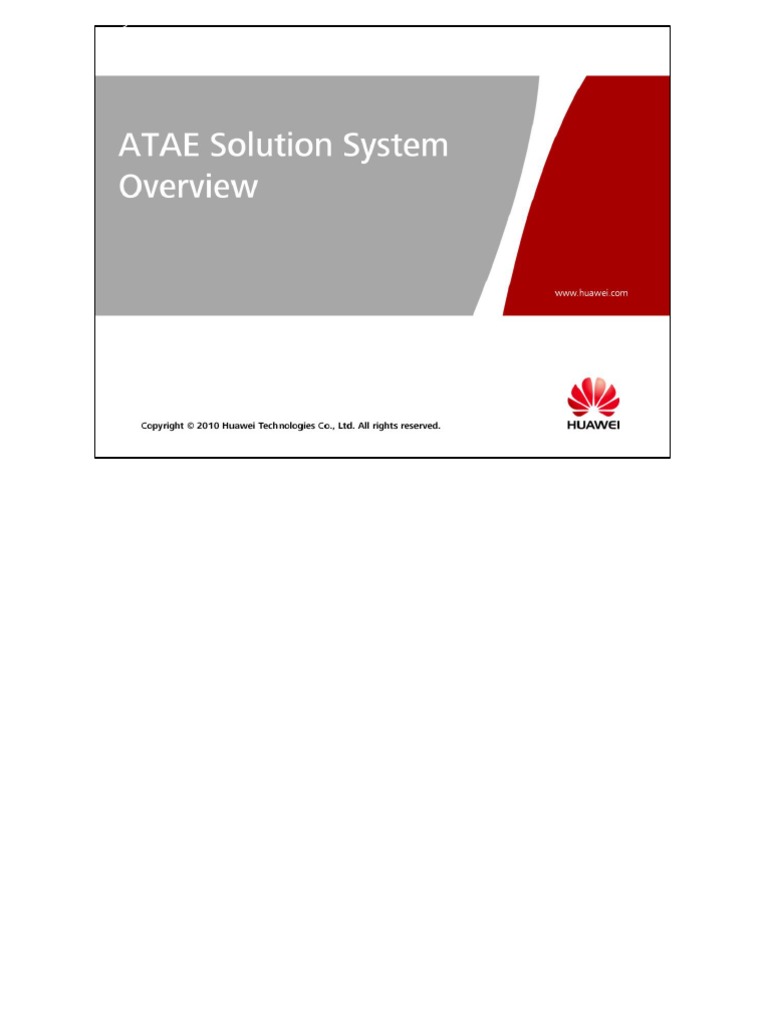 Huawei ATAE System Overview Guide | PDF | Digital Electronics | Digital ...