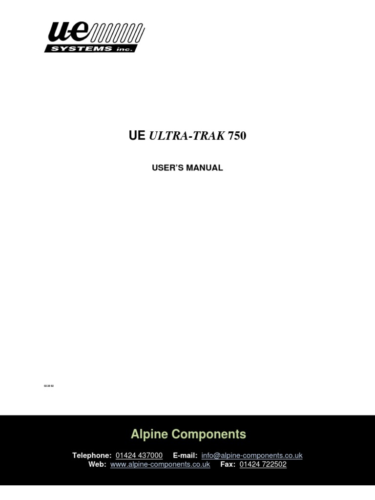 Ultra Trak 750 Manual | PDF | Ultrasound | Power Supply