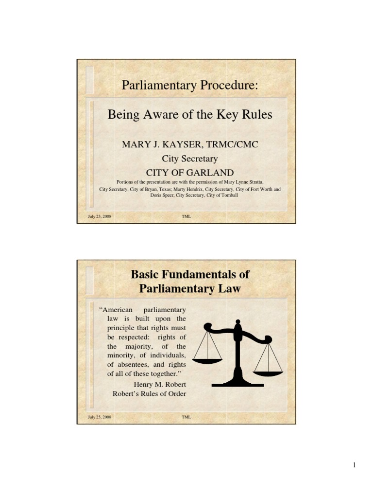 Parliamentary Procedures | Parliamentary Procedure | Meetings
