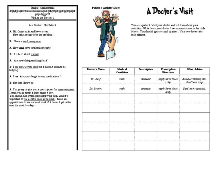 Doctor Visit Dialogue & Advice | PDF | Wellness