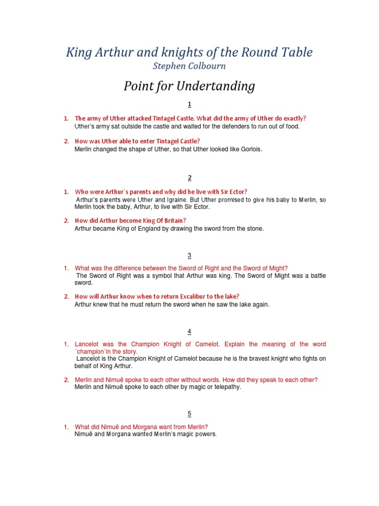 King Arthur and His Knights: A Summary of Key Events and Characters in ...